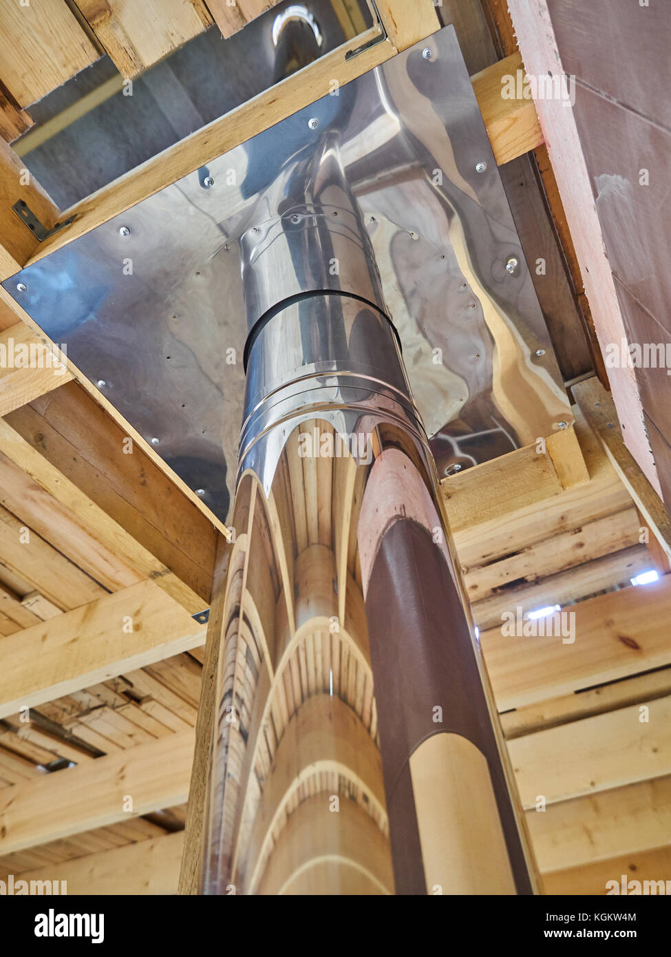 chimney in a frame house Stock Photo - Alamy