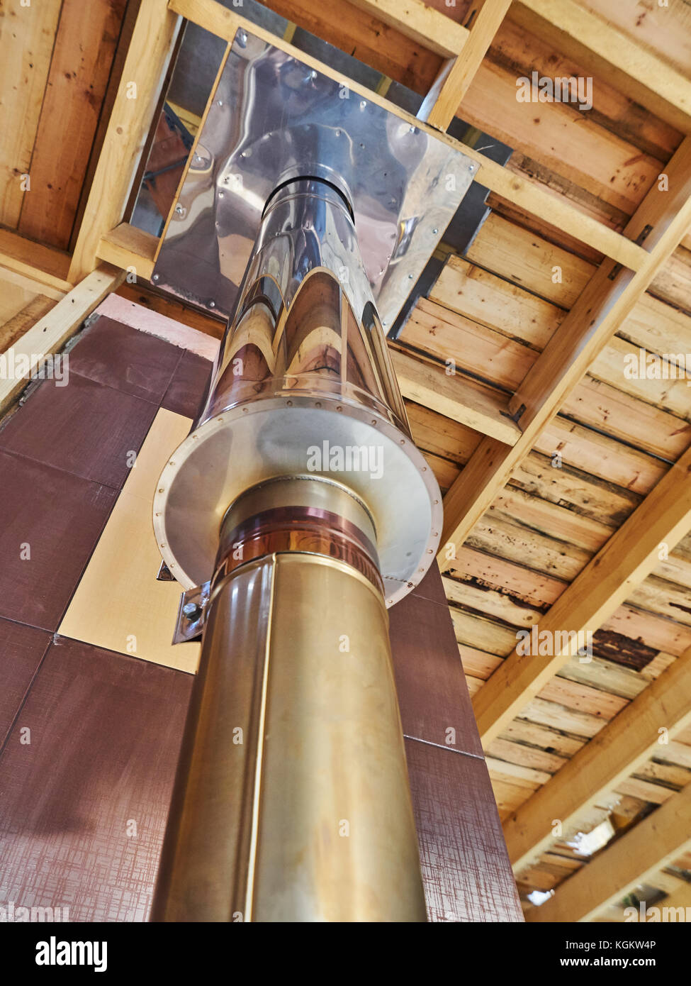 chimney in a frame house Stock Photo - Alamy