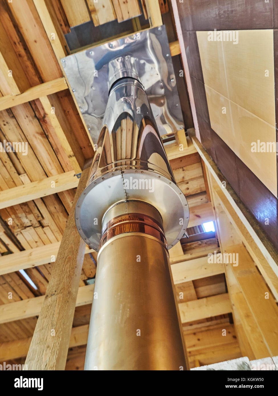 chimney in a frame house Stock Photo - Alamy