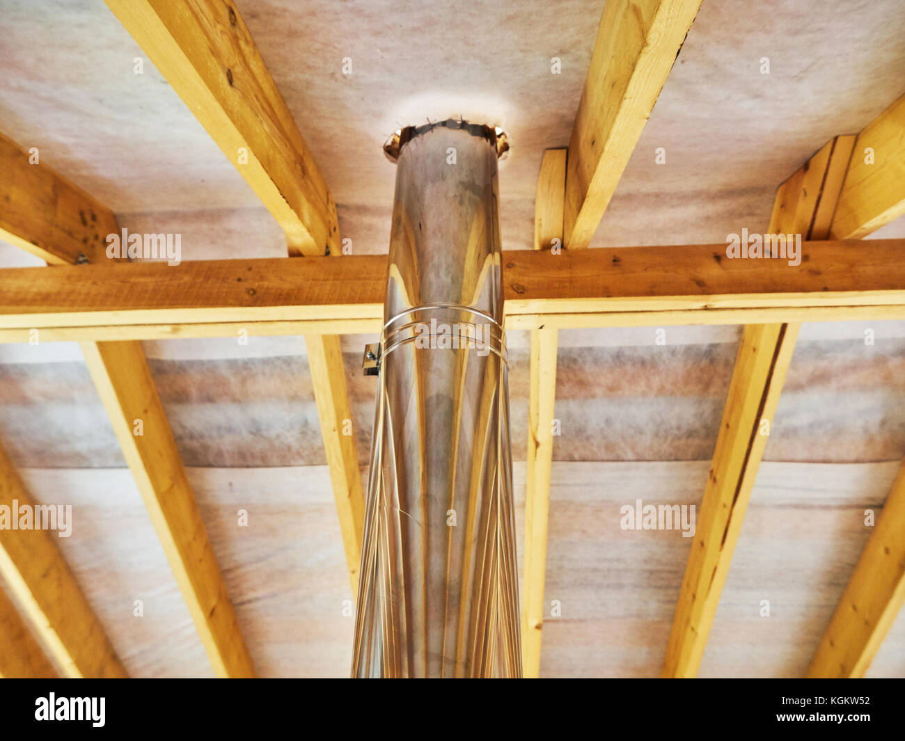 chimney in a frame house Stock Photo - Alamy