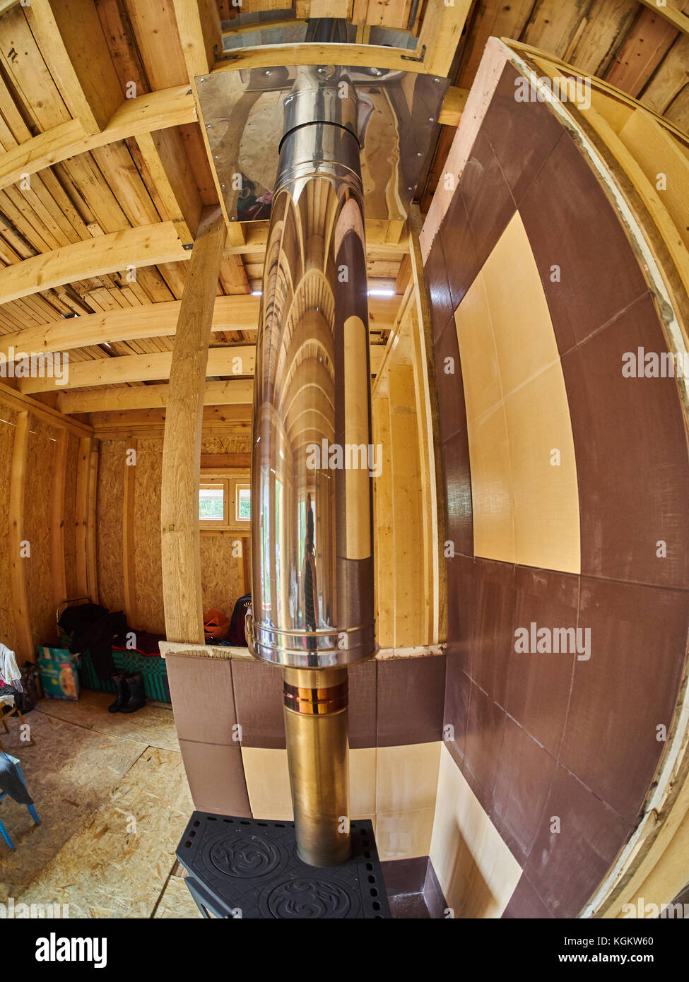 chimney in a frame house Stock Photo - Alamy