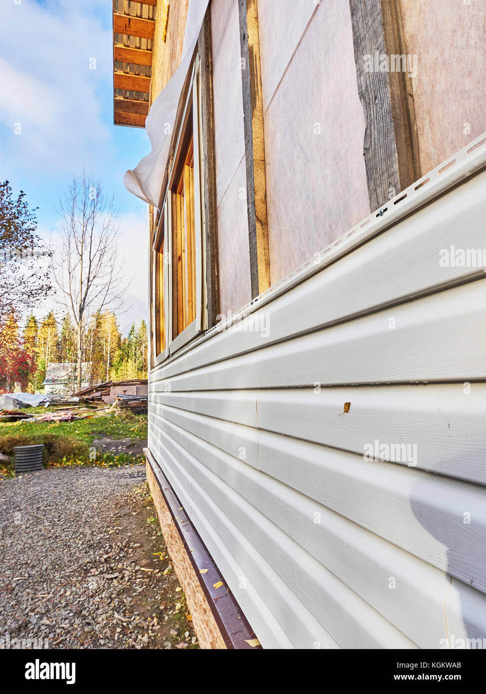 siding of frame house Stock Photo - Alamy