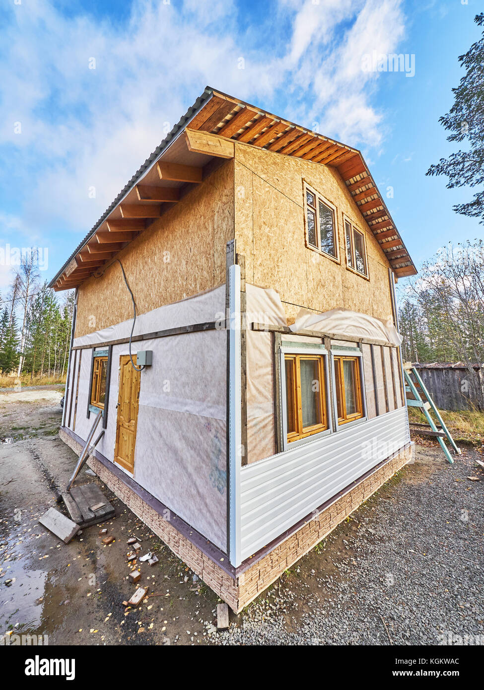 siding of frame house Stock Photo - Alamy