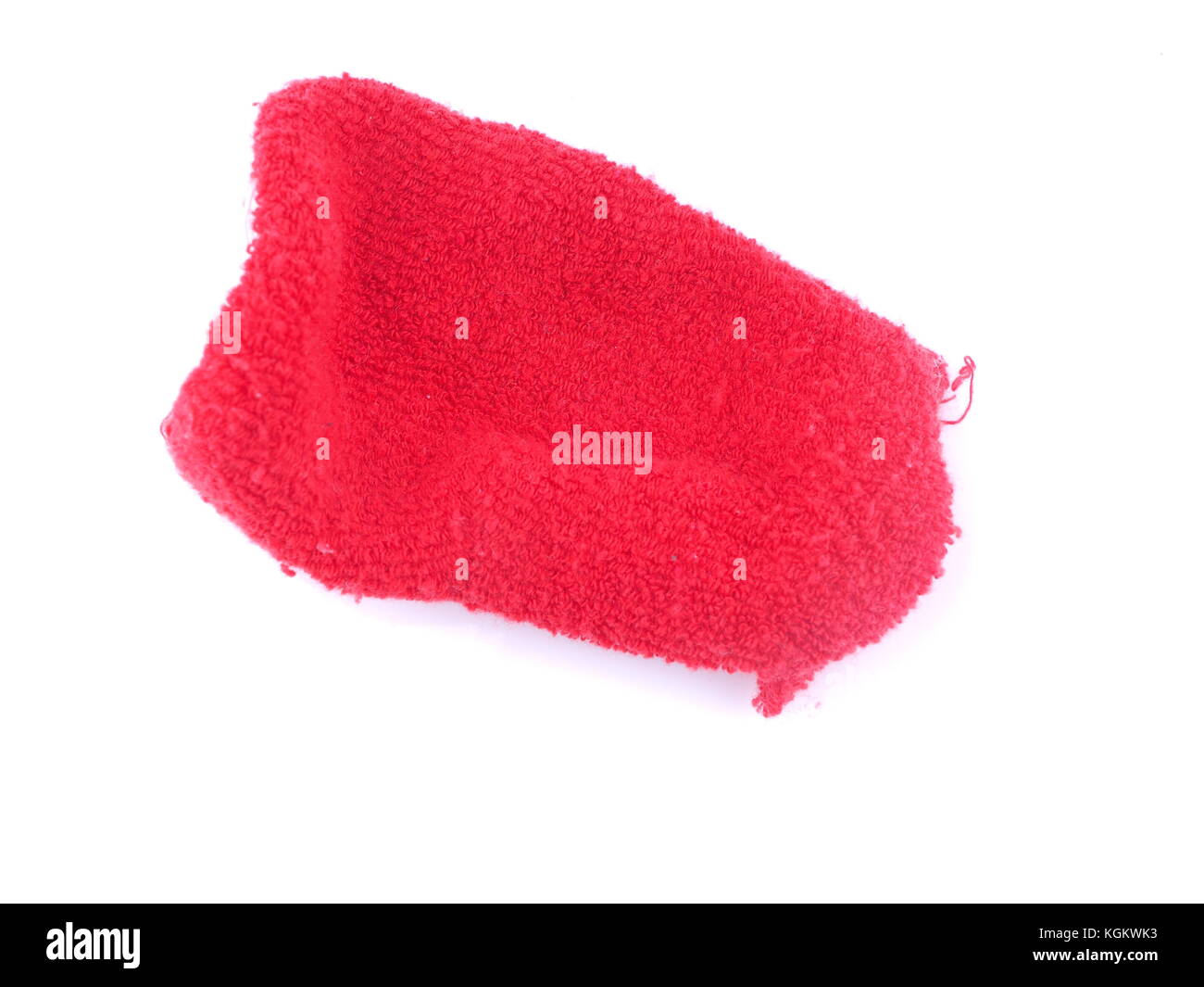 red children's socks on a white background Stock Photo - Alamy