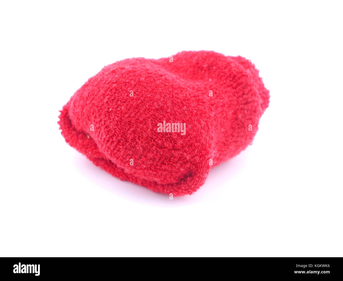 red children's socks on a white background Stock Photo - Alamy