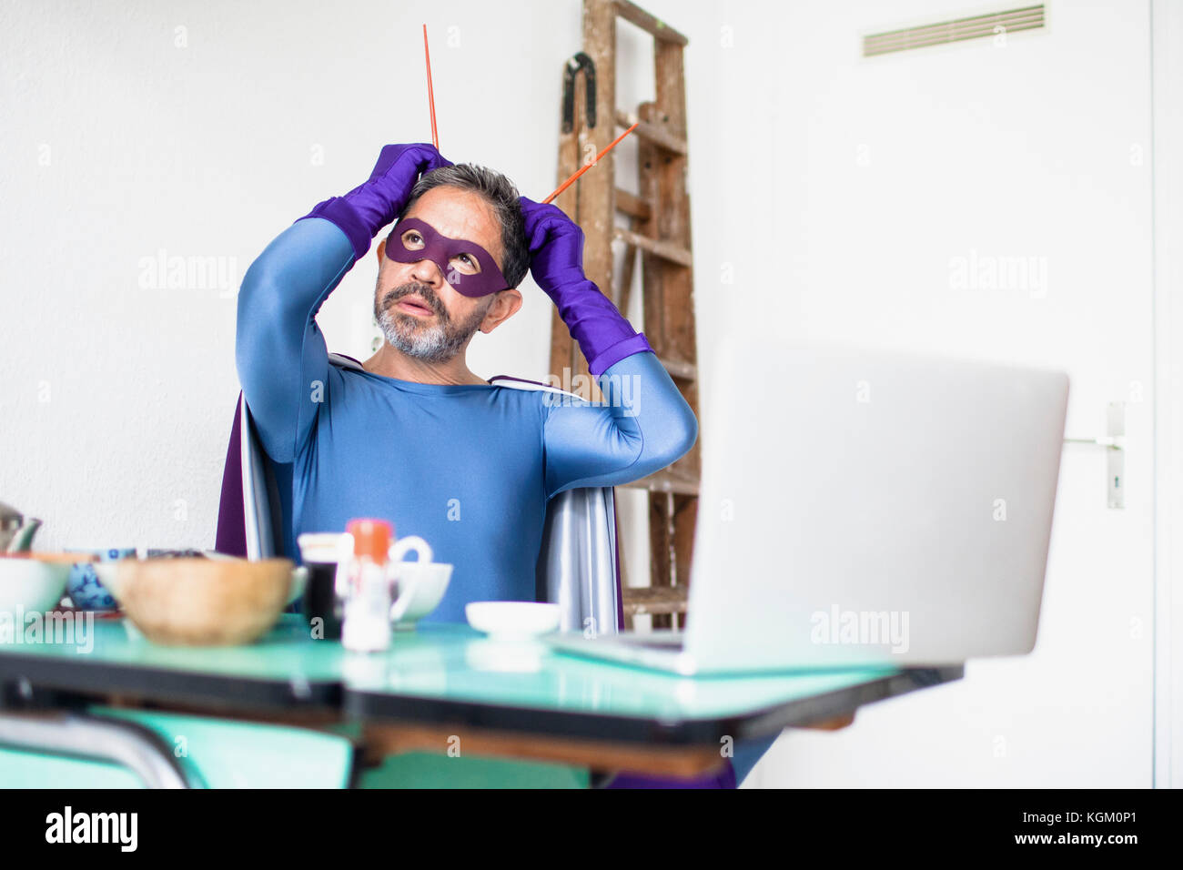 Superhero laptop hi-res stock photography and images - Alamy