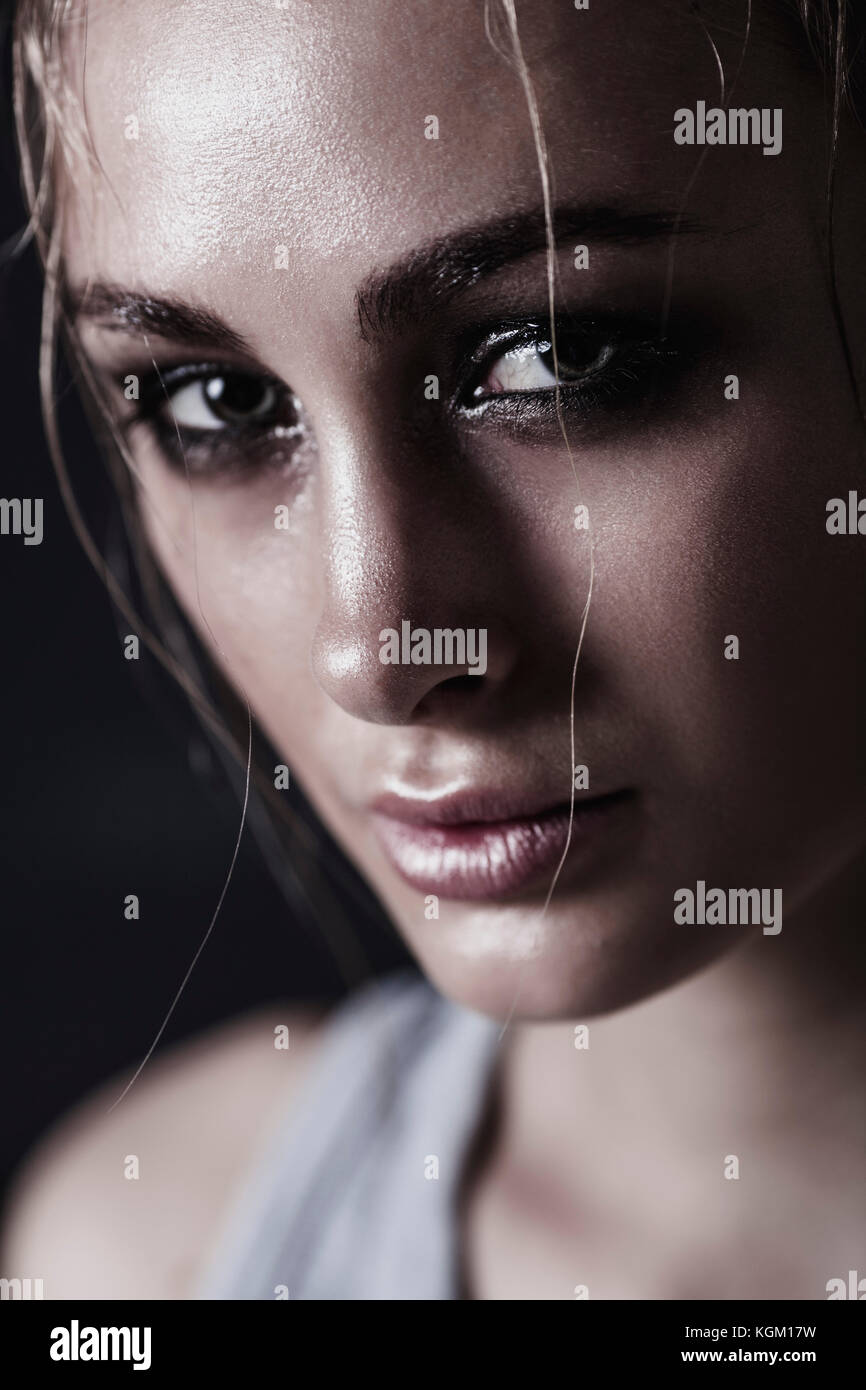 Close up beautiful eye hi-res stock photography and images - Alamy