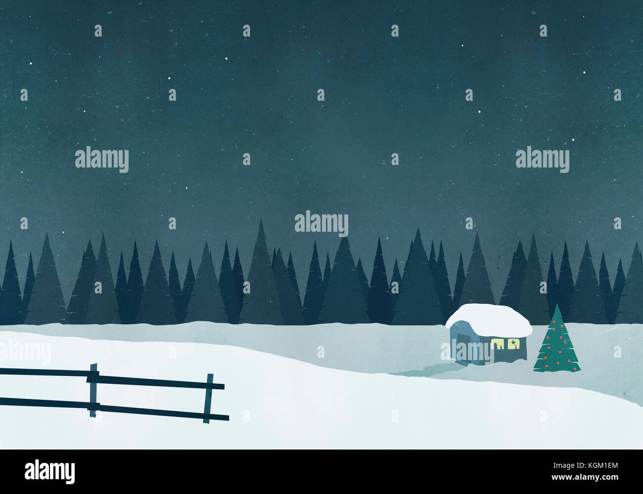 Digital illustration night landscape hi-res stock photography and ...