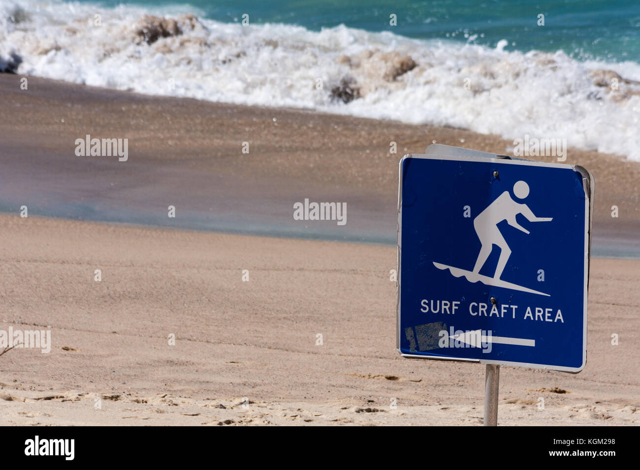 Sign indicating surf craft area on Bronte beach, Sydney, NSW, New South ...