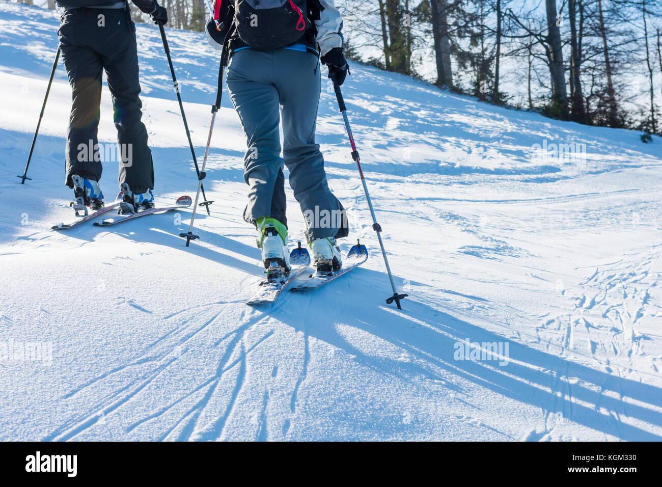 Ski closeup snow feet hi-res stock photography and images - Alamy