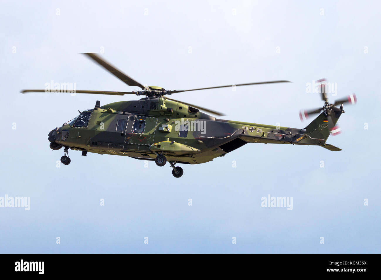 BERLIN - JUN 2, 2016: German Army NH90 helicopter in flight Stock Photo ...