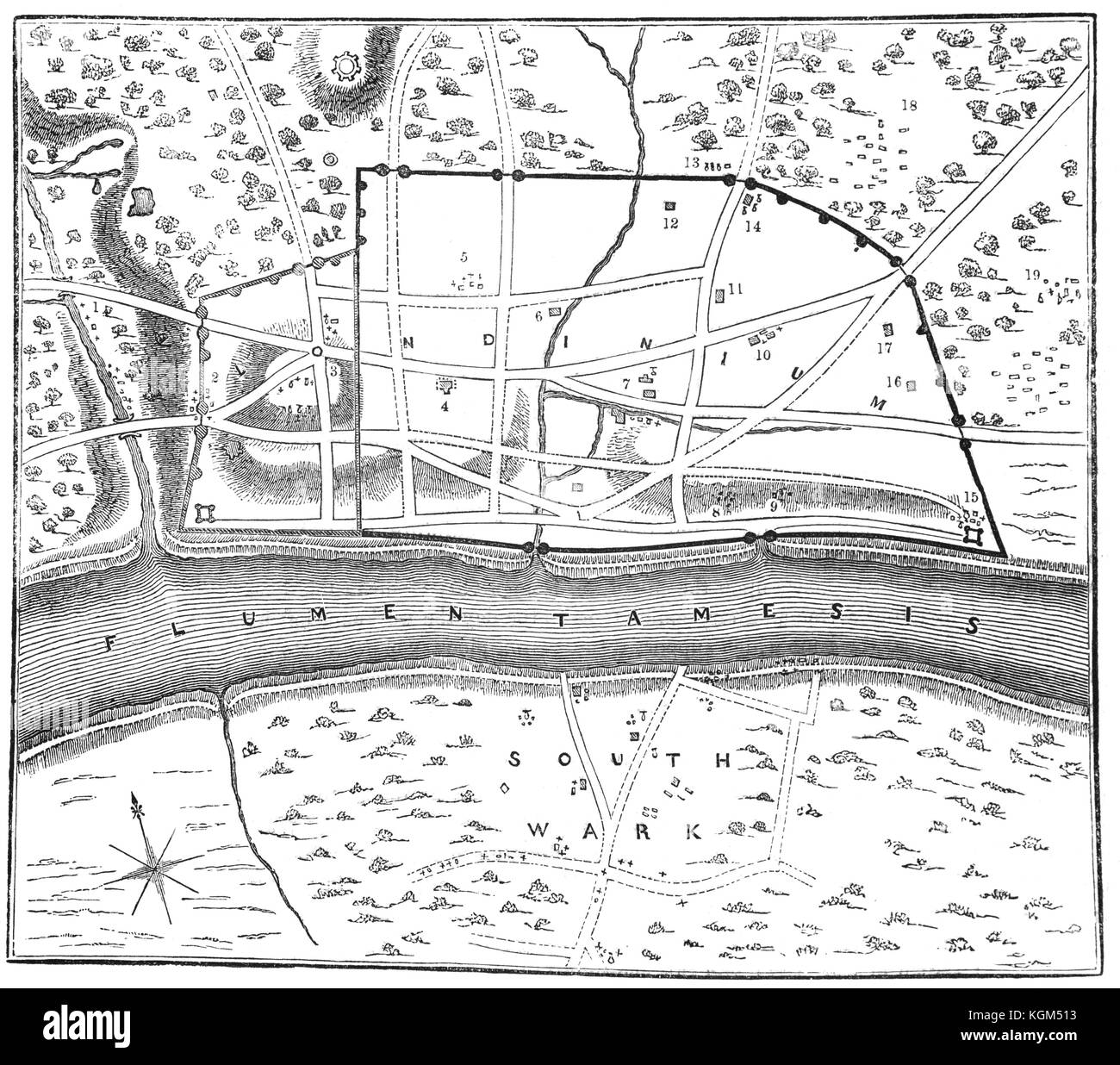 Historic map london hi-res stock photography and images - Alamy