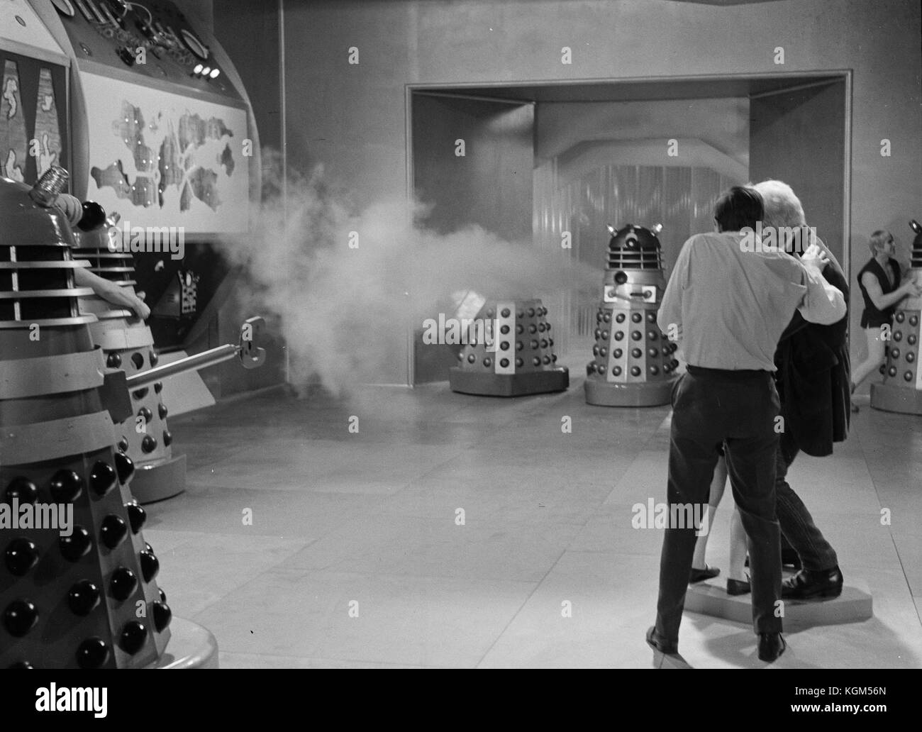 Dr. Who and the Daleks (1966) , Peter Cushing , Roy Castle Date: 1965 Stock Photo - Alamy