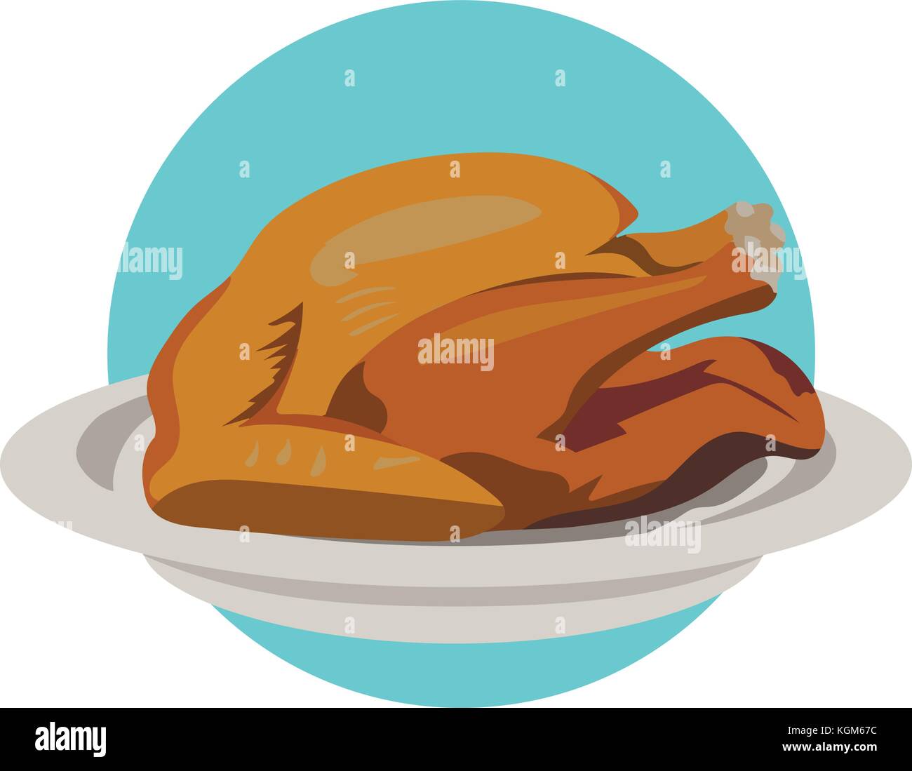 Vector thanksgiving turkey simple illustration for menu Stock Vector ...
