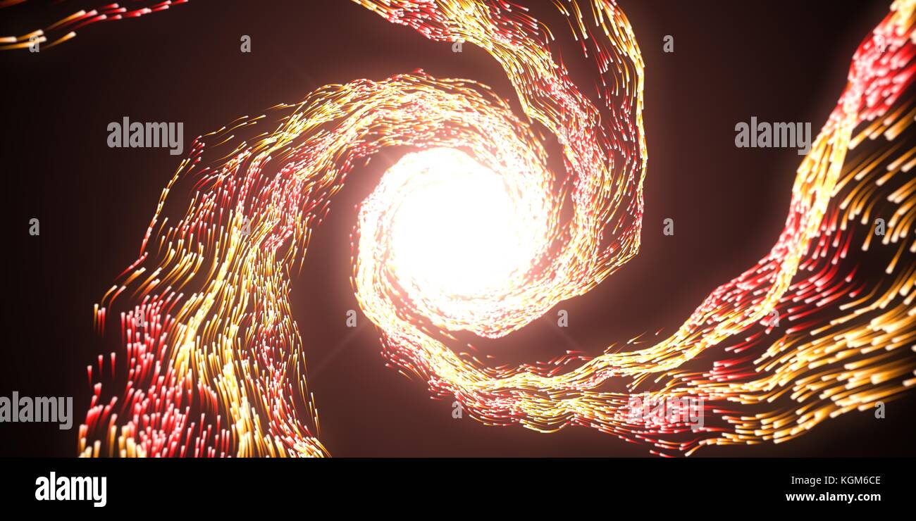 concept of energy particles and light core. 3d illustration Stock Photo ...