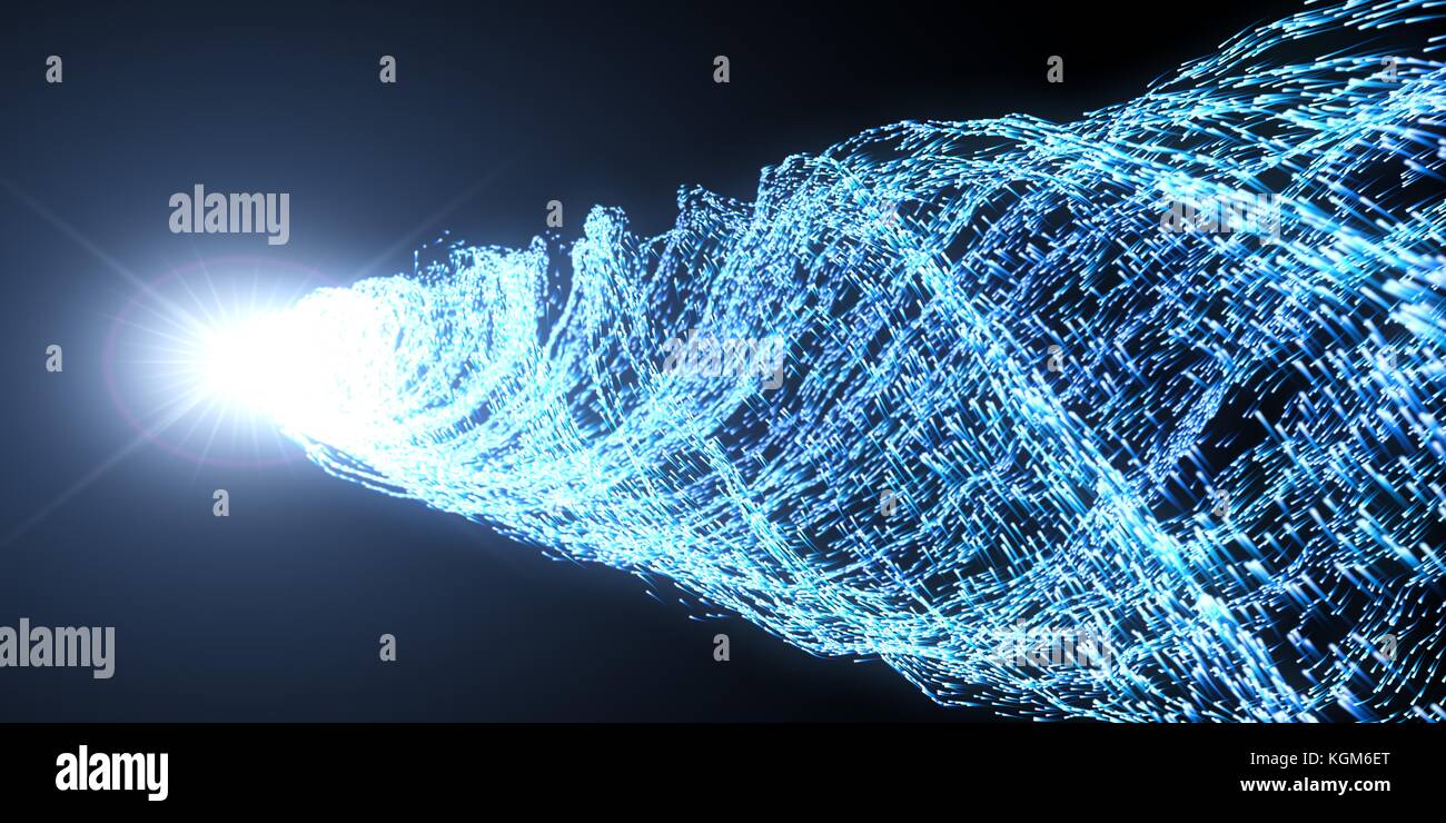 concept of energy particles and light core. 3d illustration Stock Photo ...