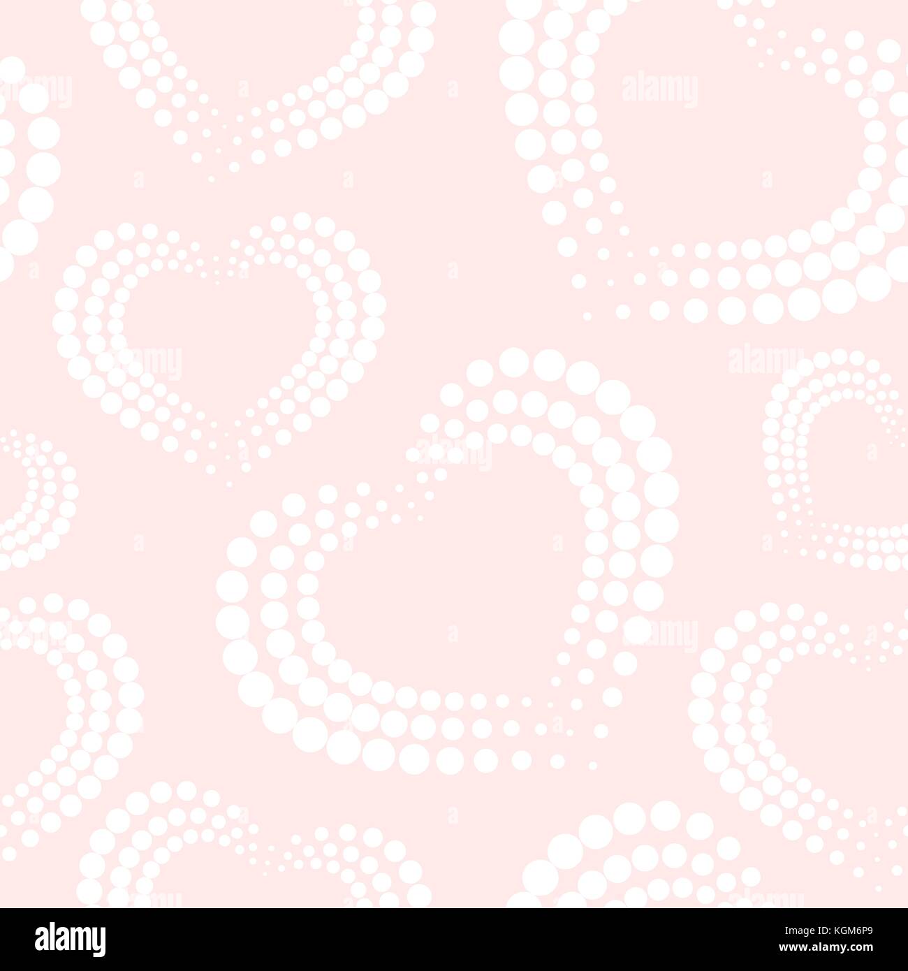 Seamless pattern with white dotted hearts Stock Vector Image & Art - Alamy