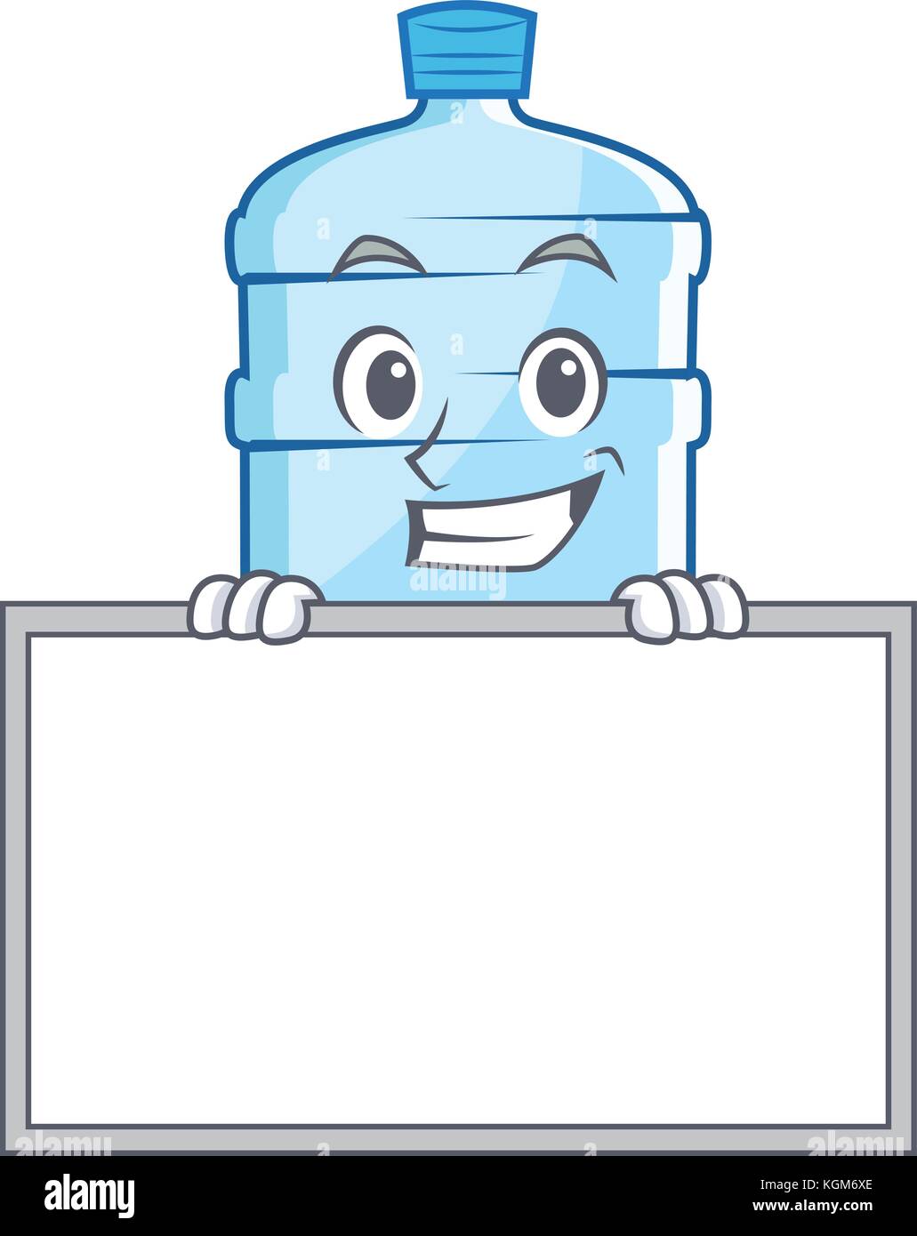 Grinning with board gallon character cartoon style Stock Vector Image ...