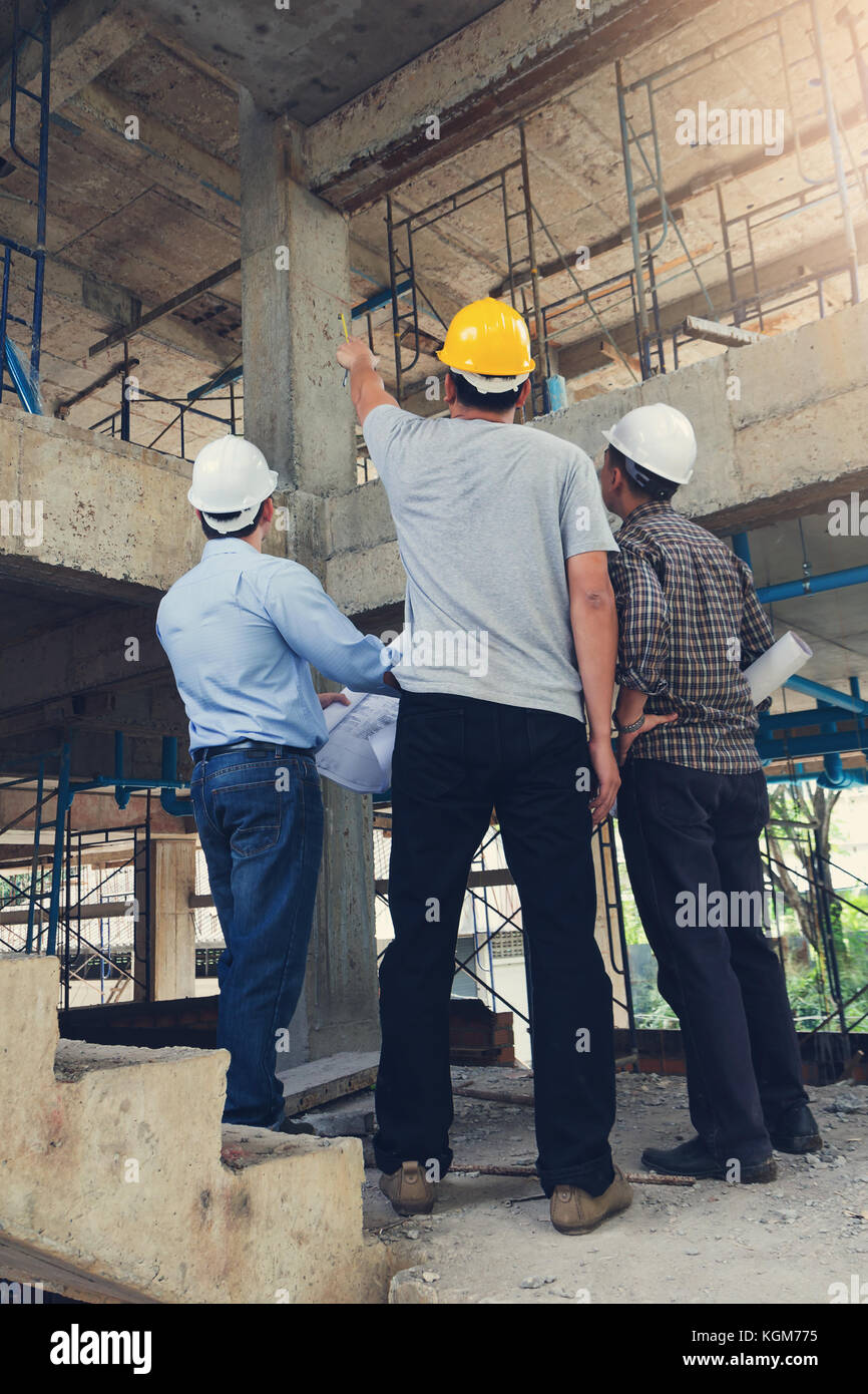 Construction concepts, Engineer and Architect working at Construction ...