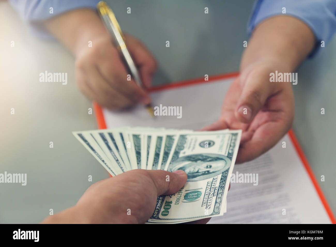 Giving paperwork hi-res stock photography and images - Alamy