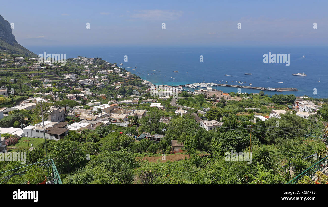 Capri Island View From Top Stock Photo - Alamy