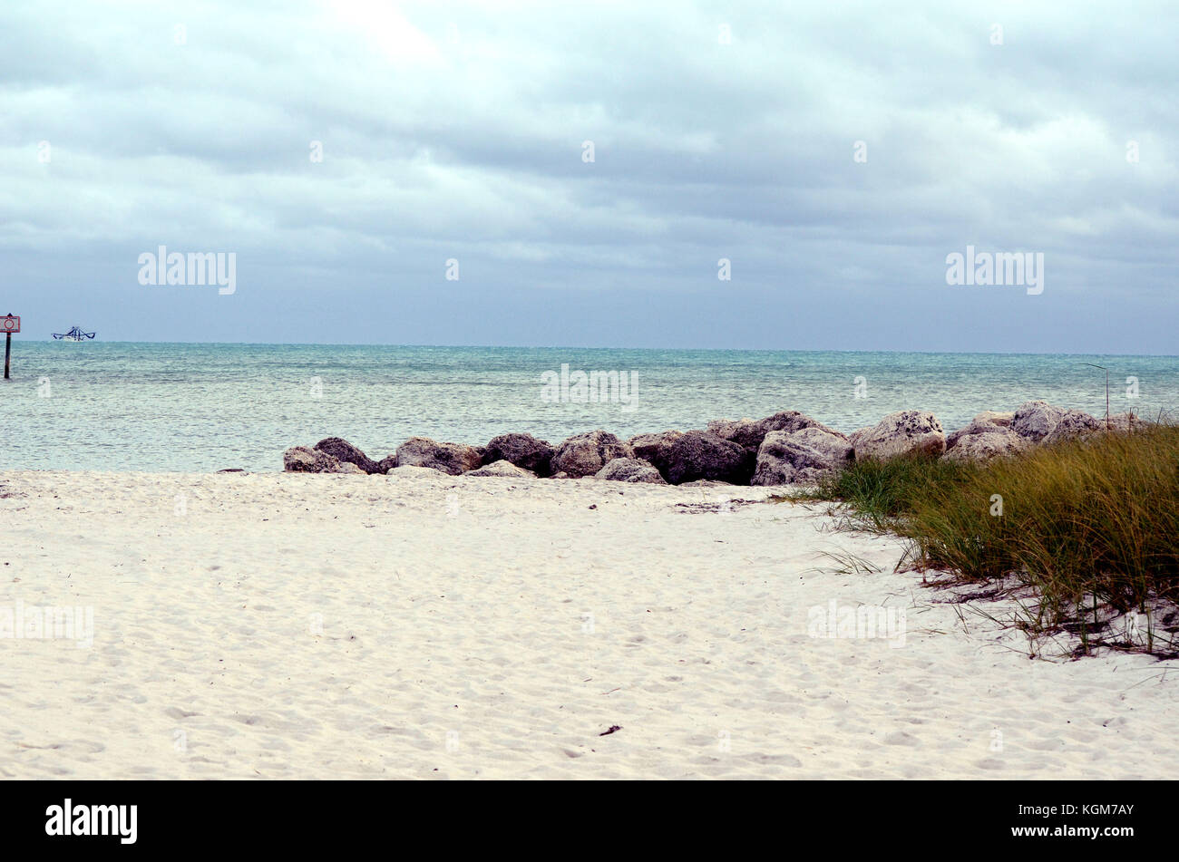 Photo of a rock jetty in the Florida Keys Stock Photo - Alamy