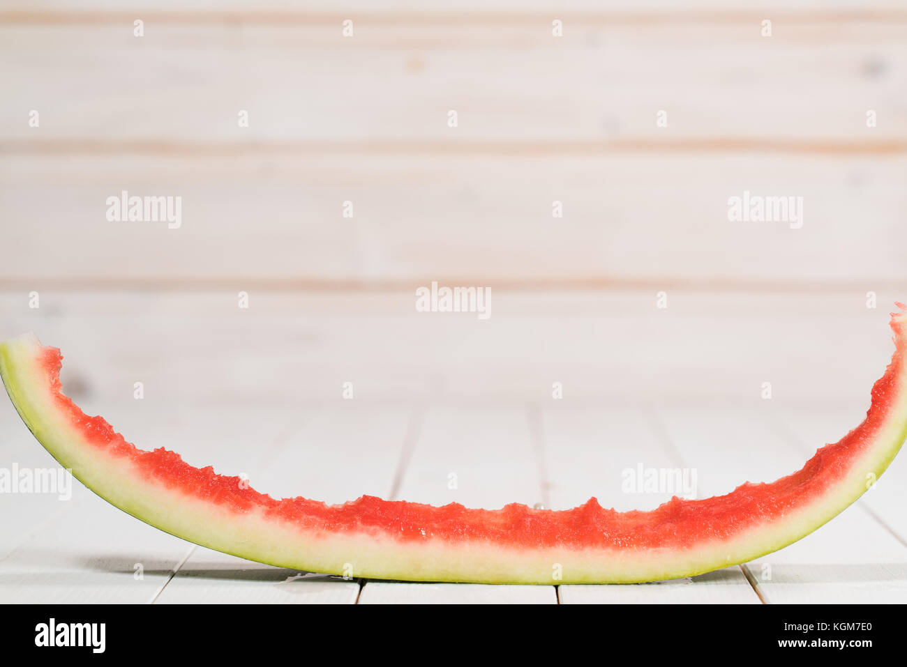 crust of watermelon on a white background Stock Photo - Alamy