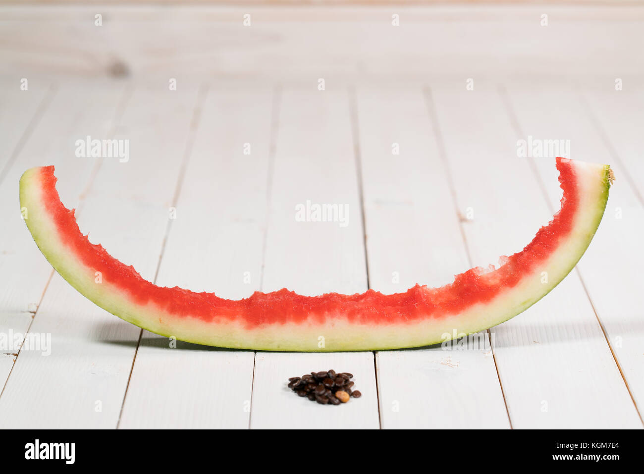 crust of watermelon on a white background Stock Photo - Alamy