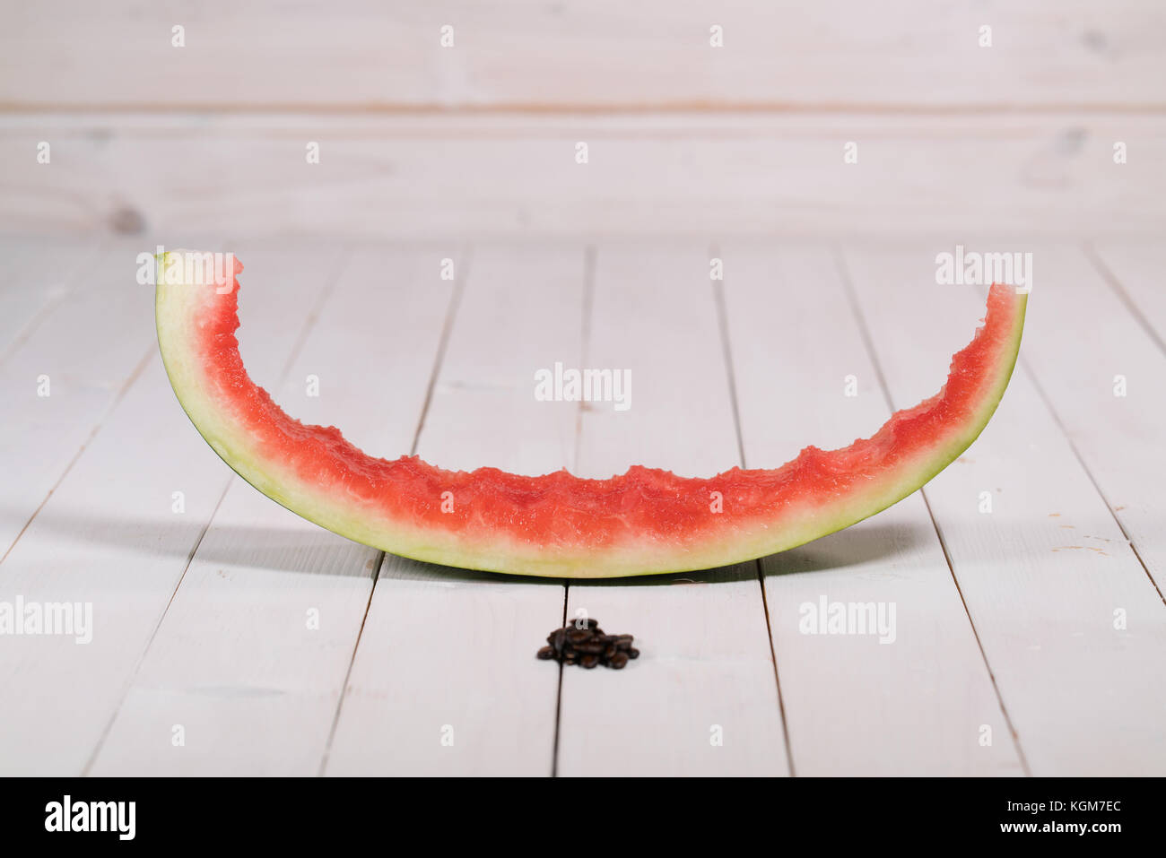 crust of watermelon on a white background Stock Photo - Alamy