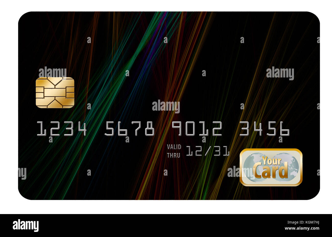 Generic credit card isolated on white background Stock Photo - Alamy