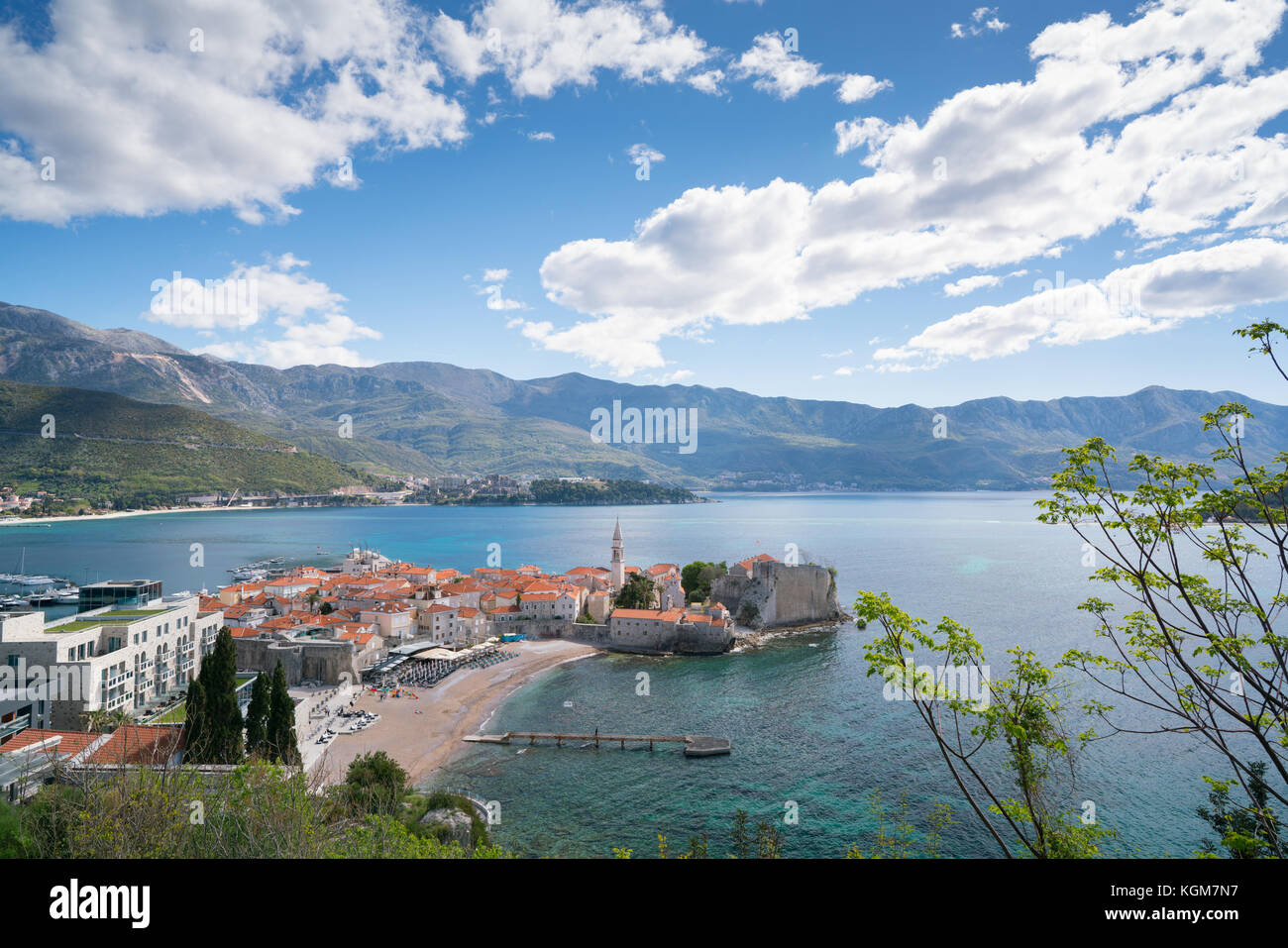 view to the Old Town of Budva Stock Photo - Alamy