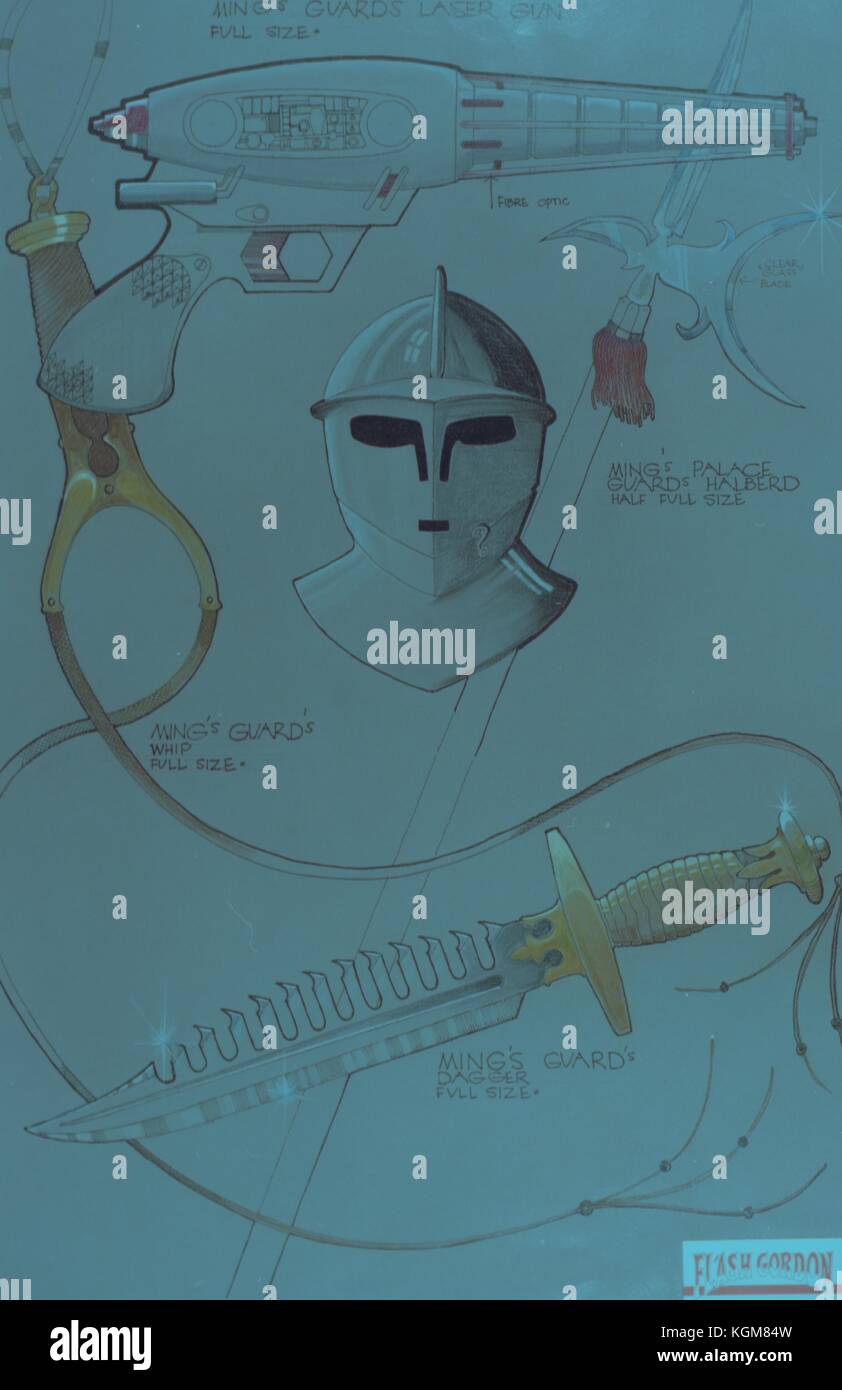 Flash Gordon (1980) , Production drawings Stock Photo - Alamy