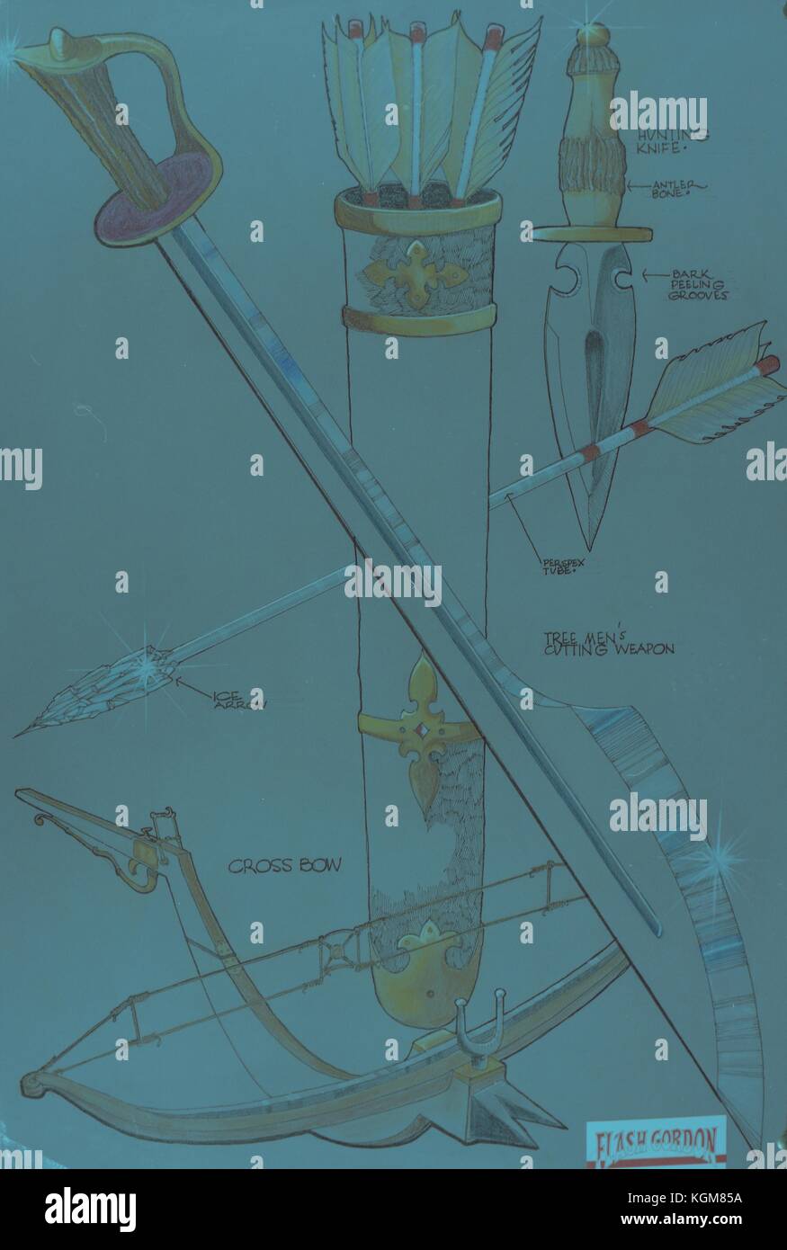 Flash Gordon (1980) , Production drawings Stock Photo - Alamy