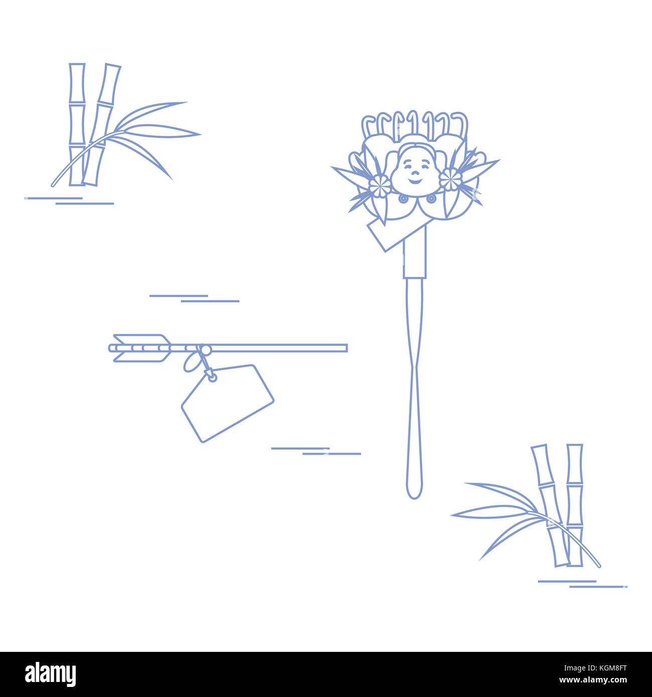 Kumade and hamaimi - Japanese traditional talismans and New Year's ...