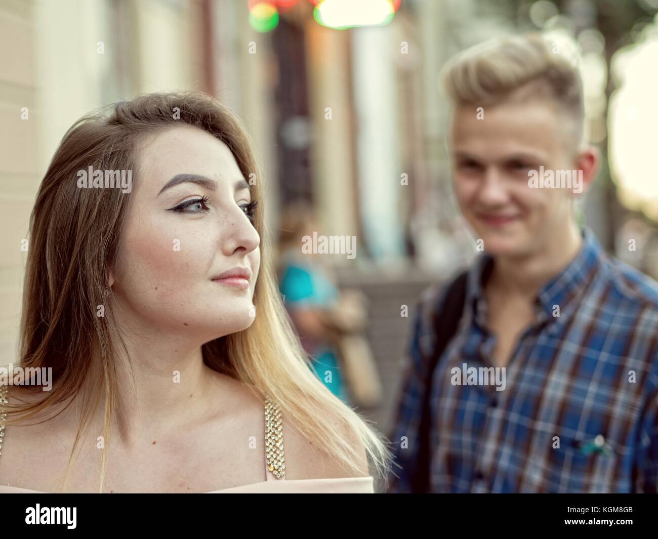 Man chasing girl hi-res stock photography and images - Alamy