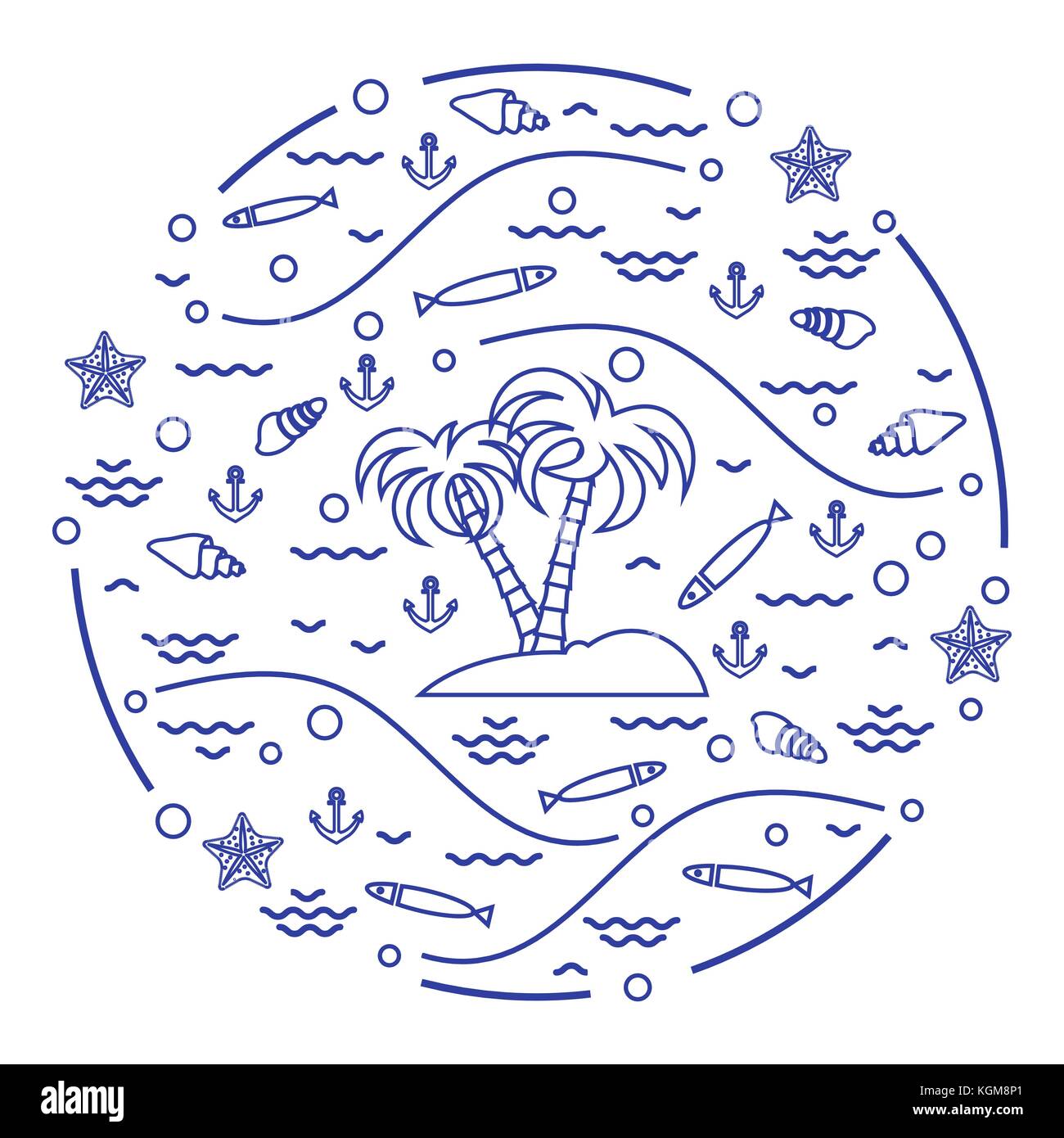 Aquatic coconut trees Cut Out Stock Images & Pictures - Alamy