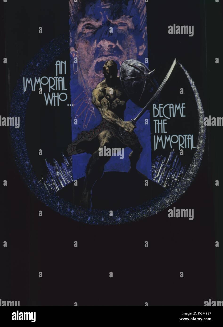 Highlander (1986) , Film poster Date: 1986 Stock Photo - Alamy