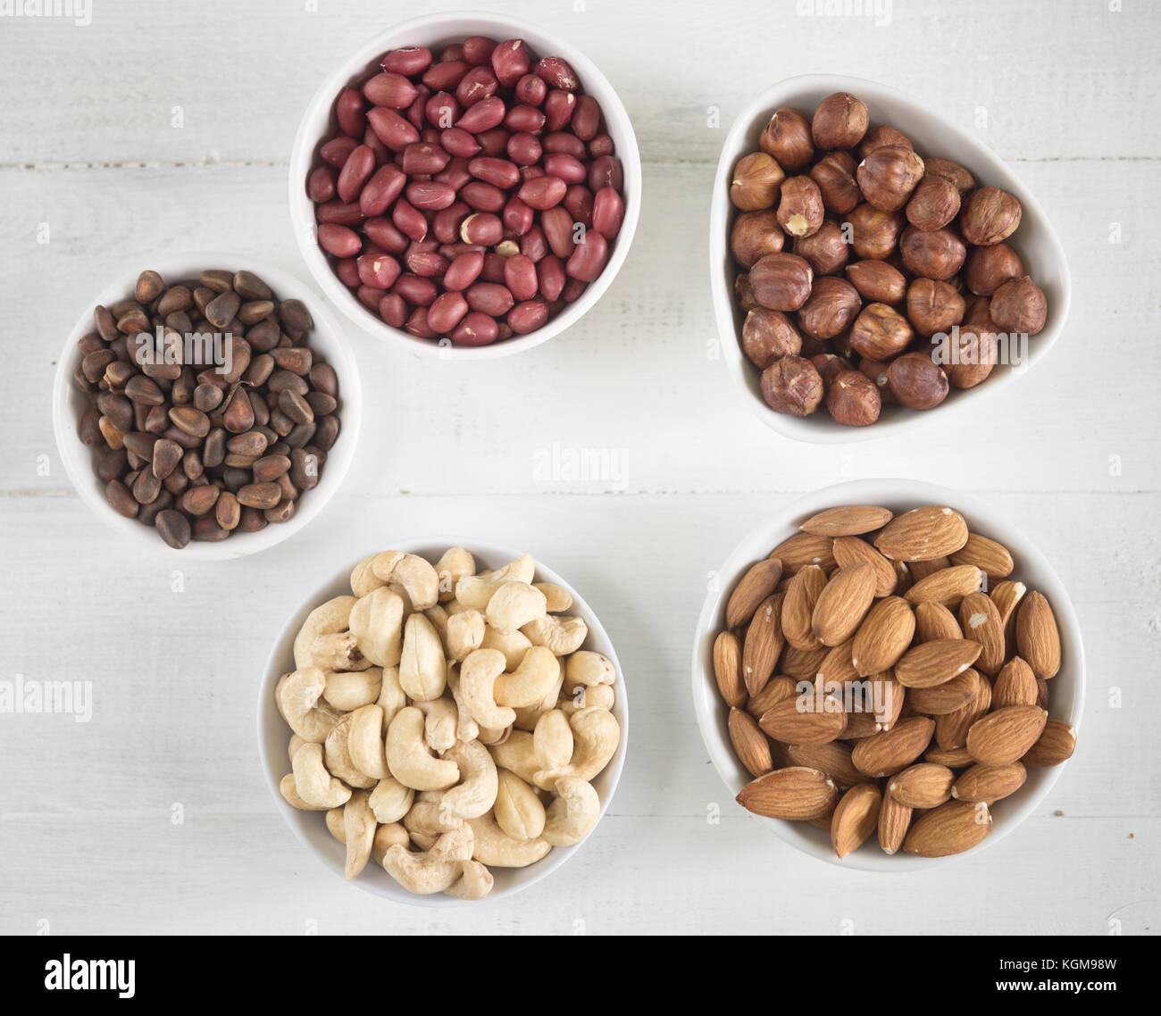 top view of assorted nuts Stock Photo - Alamy