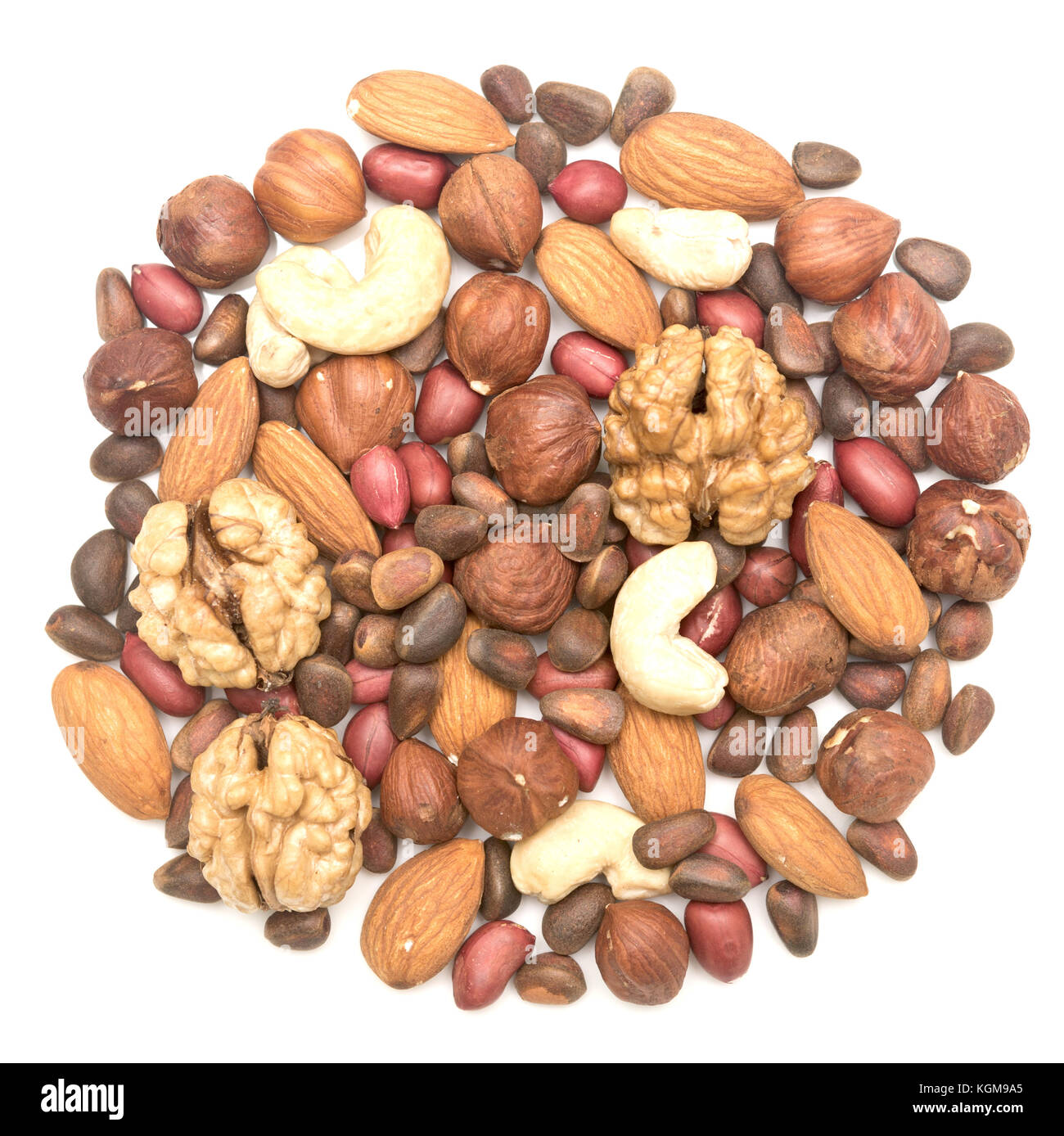 top view of assorted nuts Stock Photo - Alamy