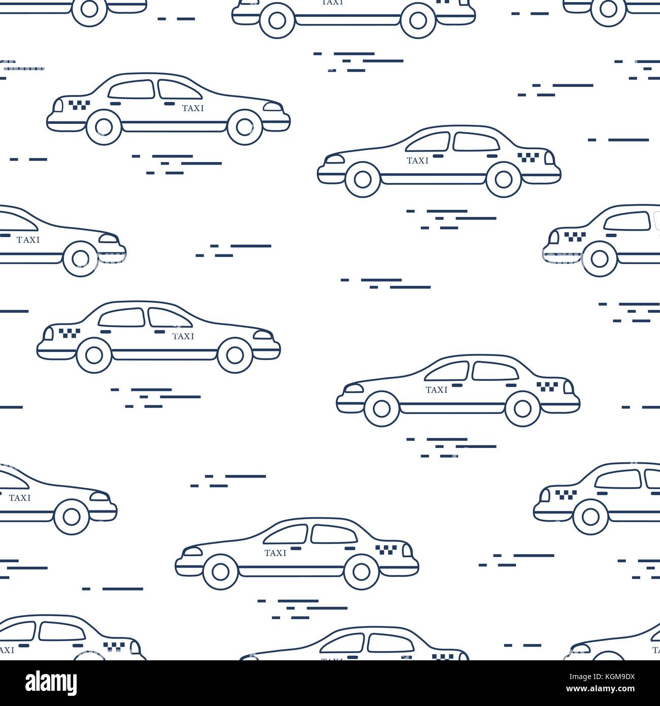 Taxi pattern. Design for announcement, advertisement, banner or print ...