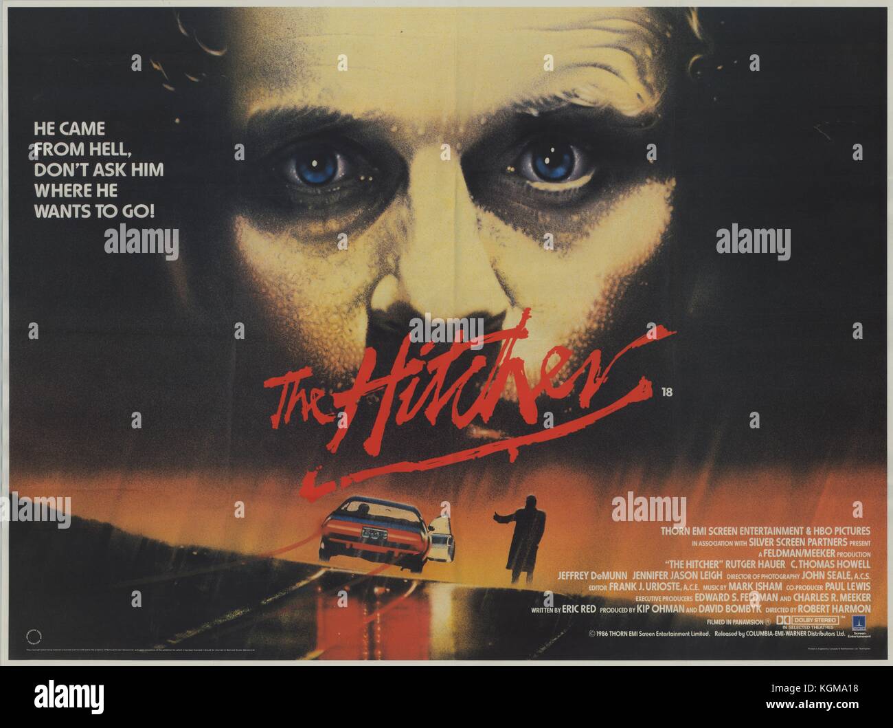 The Hitcher (1986) , Film poster Date: 1986 Stock Photo - Alamy