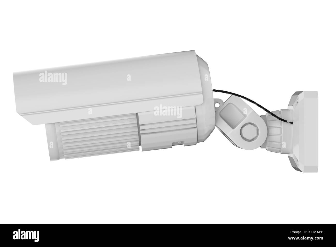 3d rendering security camera or cctv camera isolated on white Stock ...