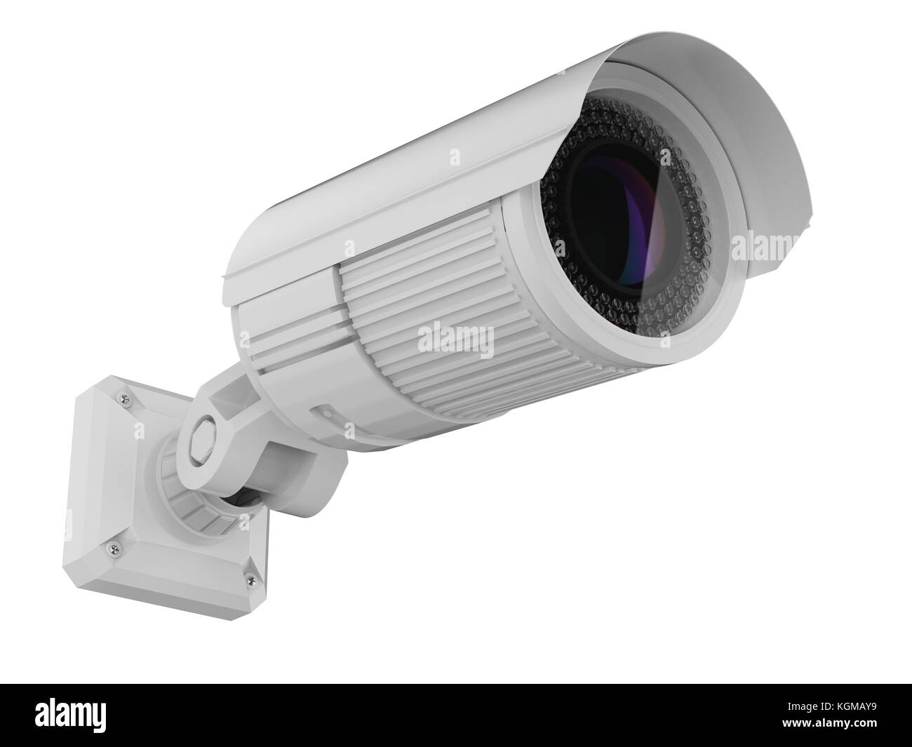 3d rendering security camera or cctv camera isolated on white Stock ...