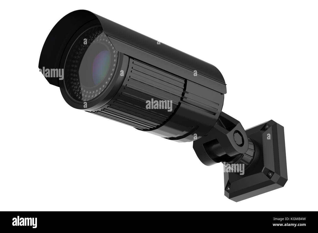 3d rendering security camera or cctv camera isolated on white Stock ...