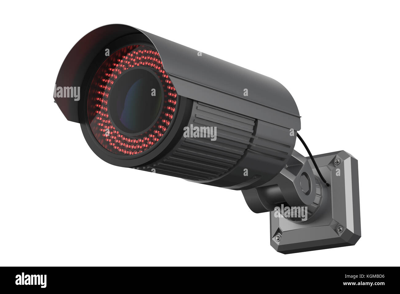 3d rendering security camera or cctv camera isolated on white Stock ...