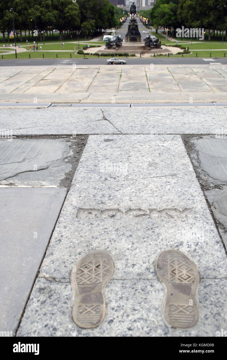 United States. Pennsylvania. Philadelphia. Rocky Steps monument ...