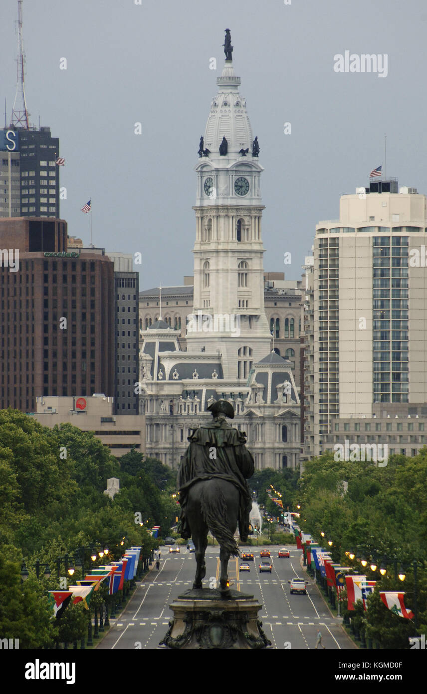 USA. Pennsylvania. Philadelphia. In the first place, monument of George ...