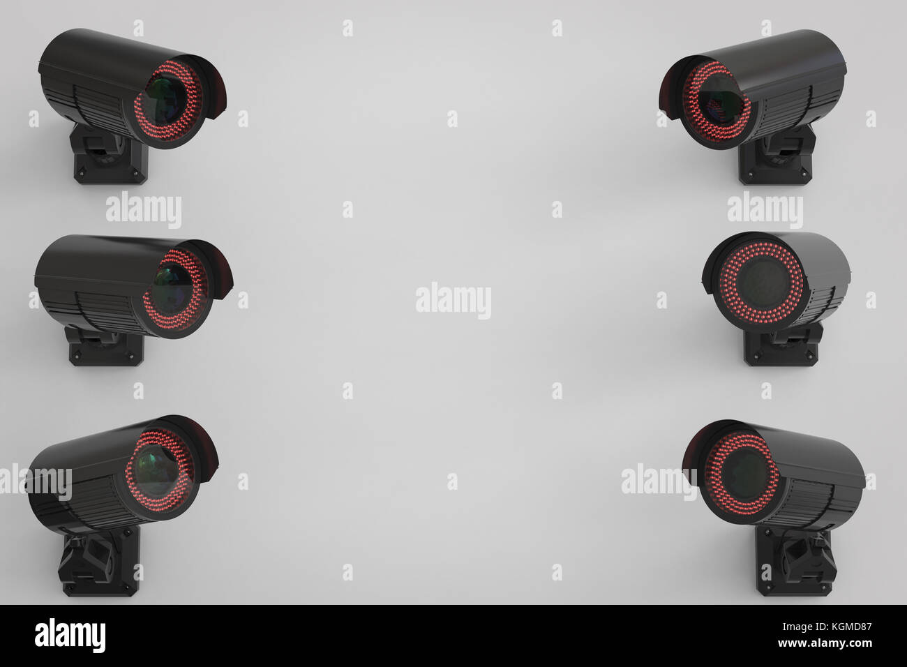 3d rendering security camera or cctv camera on wall Stock Photo - Alamy