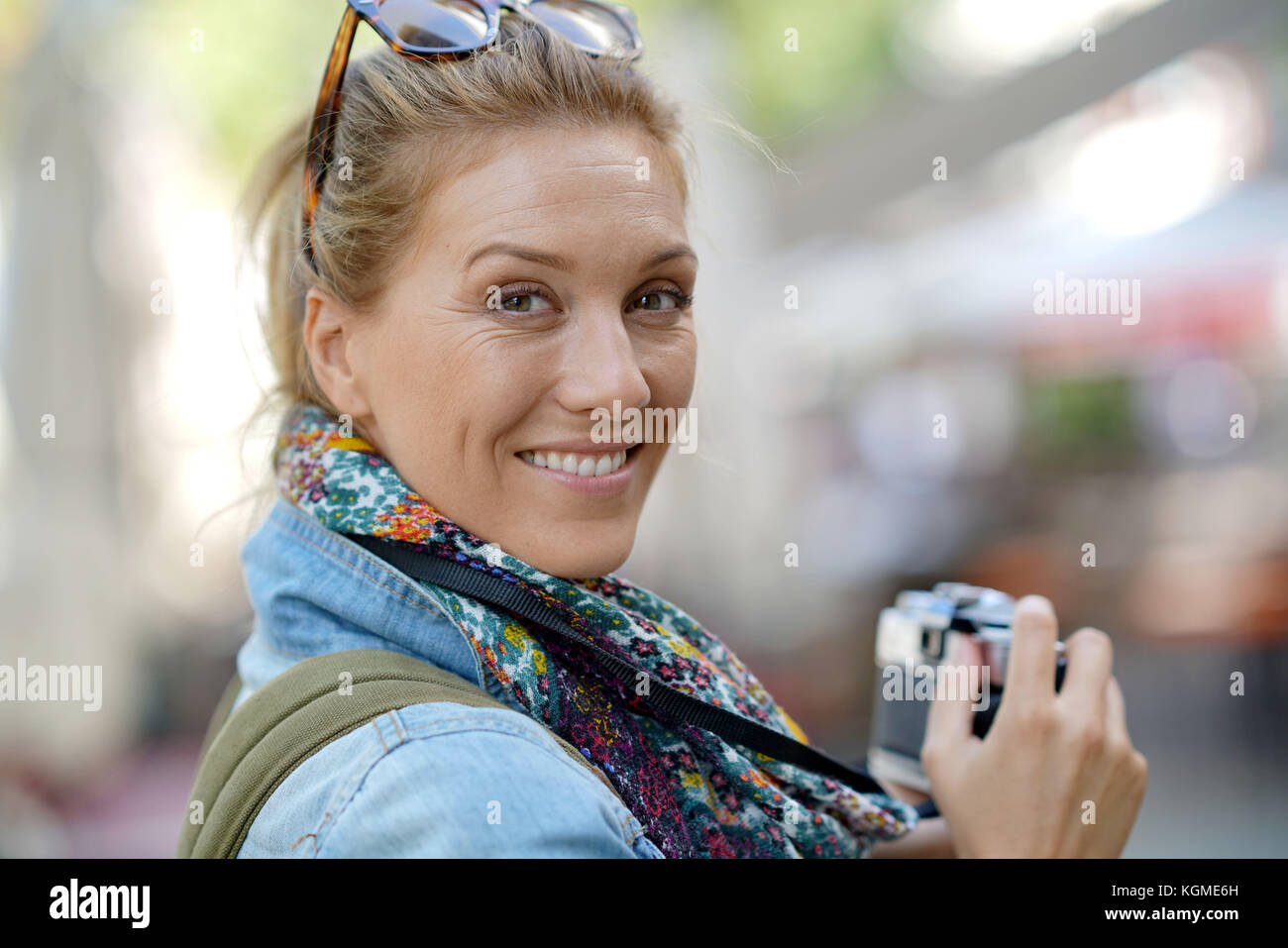 Cheerful woman taking hi-res stock photography and images - Alamy