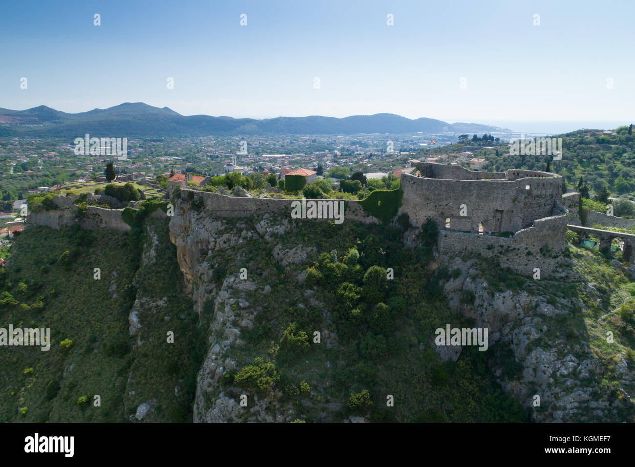 aerial view of Old town Bar Stock Photo - Alamy